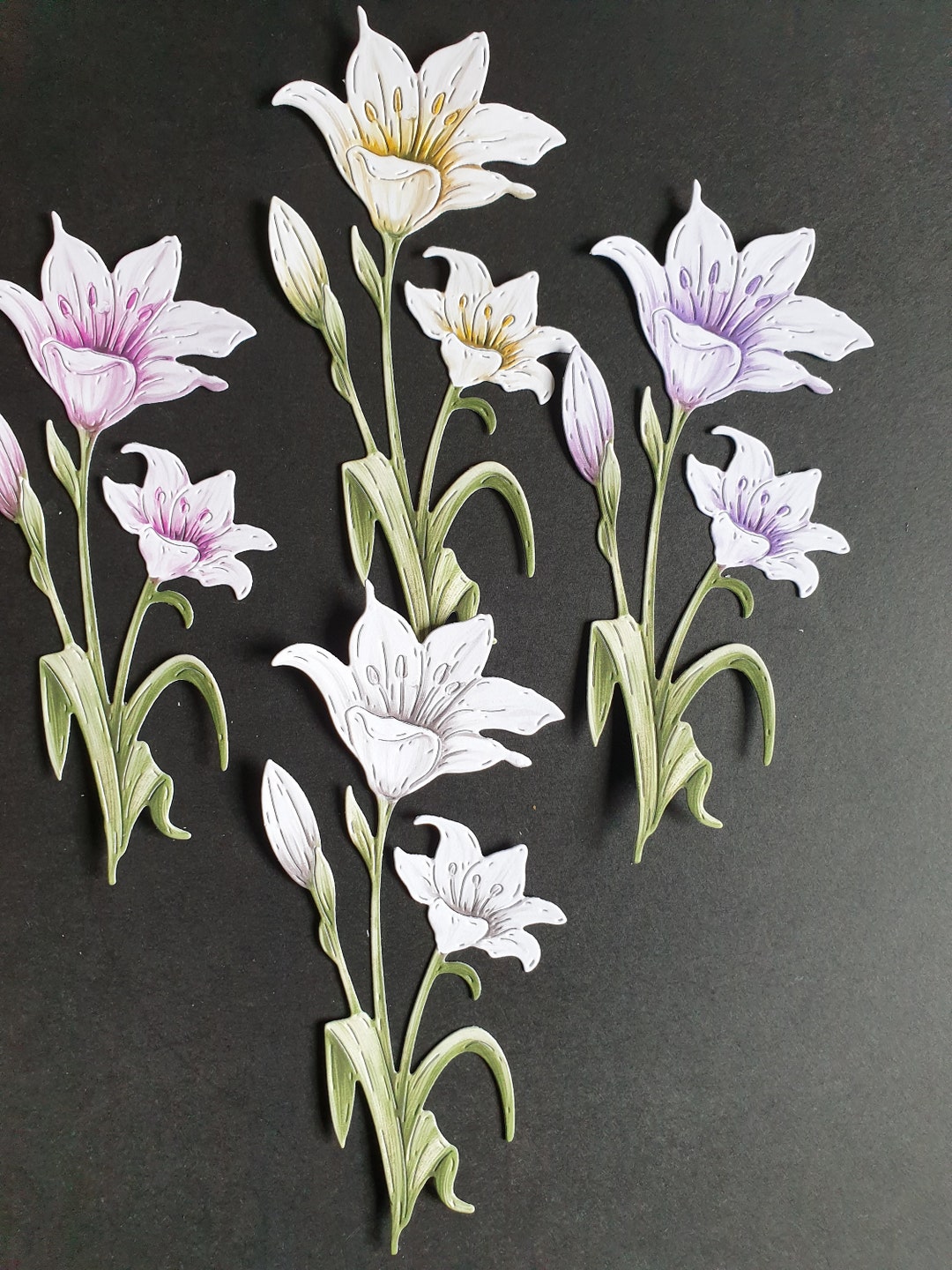 4 or 6 LILY Die Cuts Ideal for Cardmaking Scrapbooking Etc. - Etsy UK