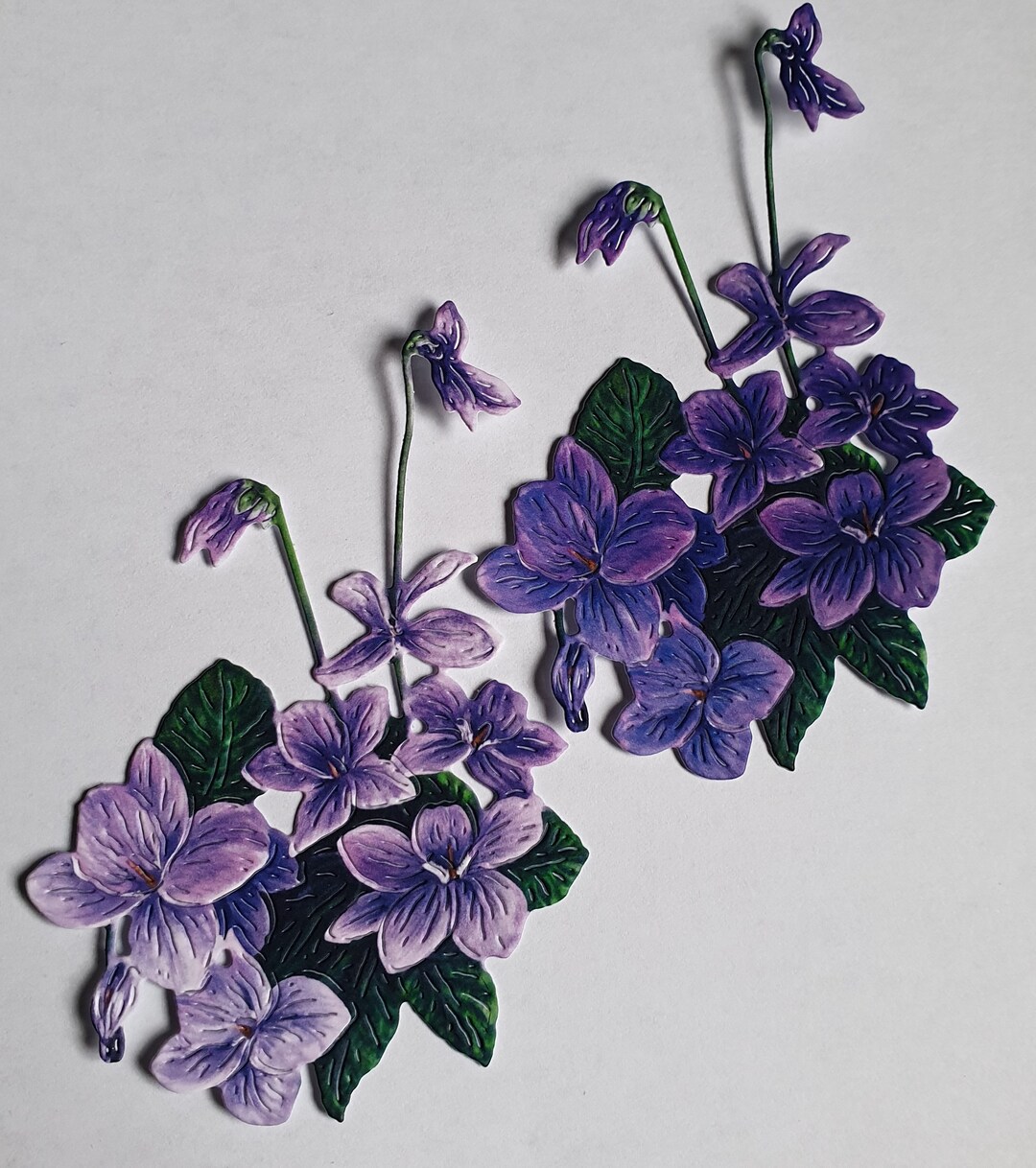 WILD VIOLETS 8 Die Cuts by Two Red Robbins - Etsy
