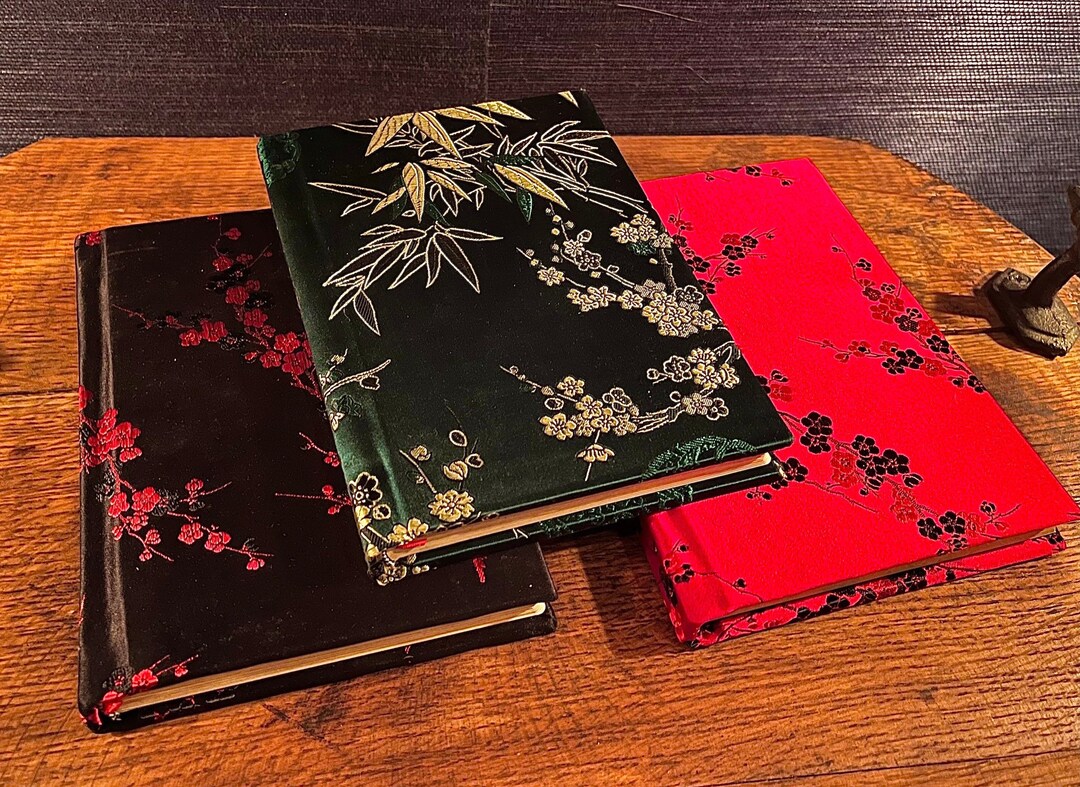 Custom Books Bound in Silk Brocade - Etsy