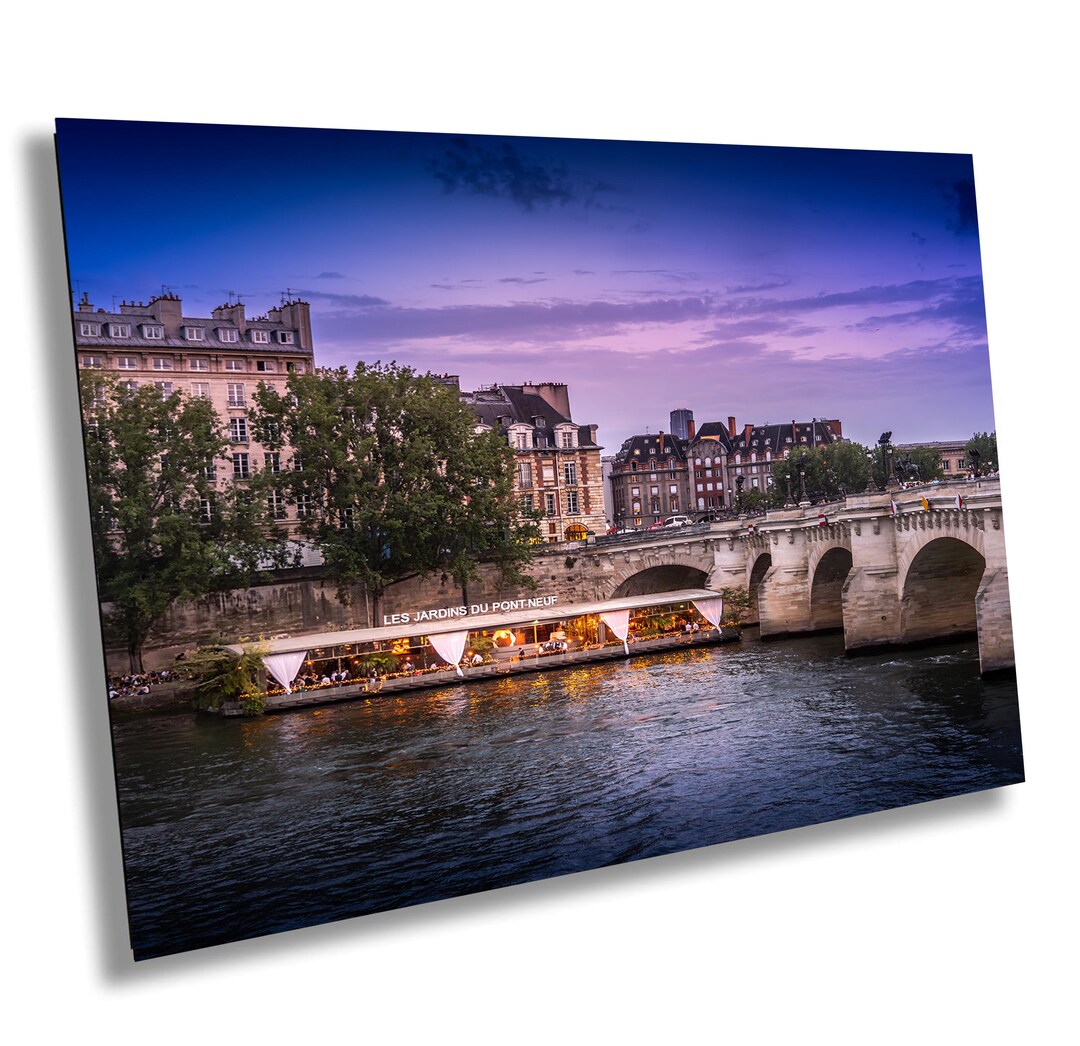 Paris Wall Art, Pont Neuf Evening Photo, Romantic Seine River Print ...