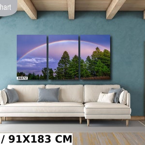 Rainbow Large Canvas or Acrylic Wall Picture for Home or Office ...