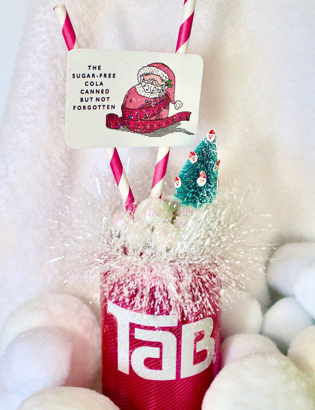 Vintage Tab Soda Can All Dressed up for Your Holiday Decor, (without ...