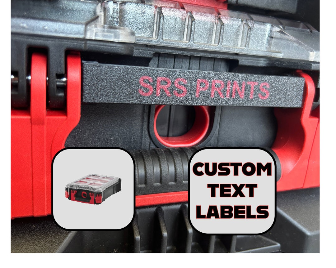 COMPACT Organiser Custom Tray Labels for Milwaukee Packout Personalise ...