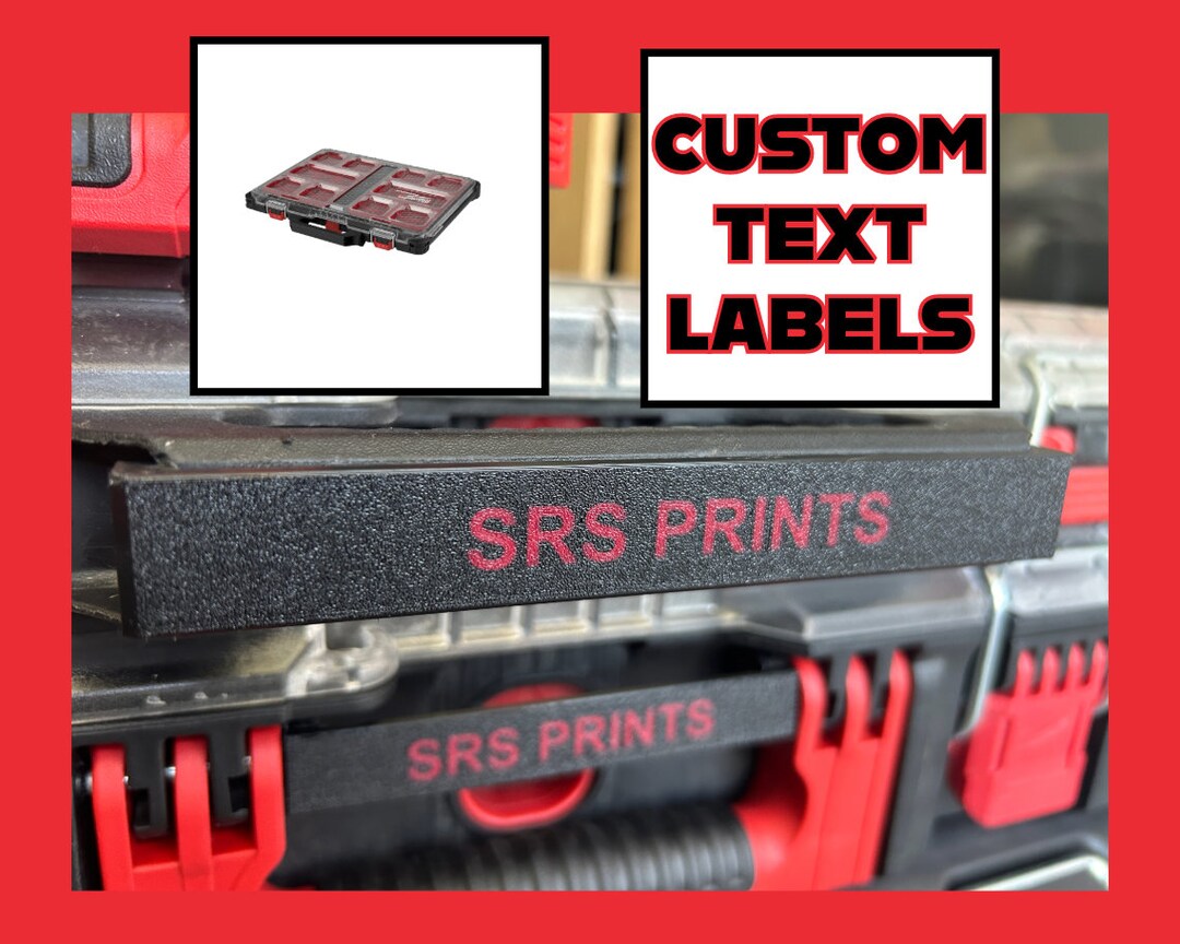 SLIM Organiser Custom Tray Labels for Milwaukee Packout Personalise ...