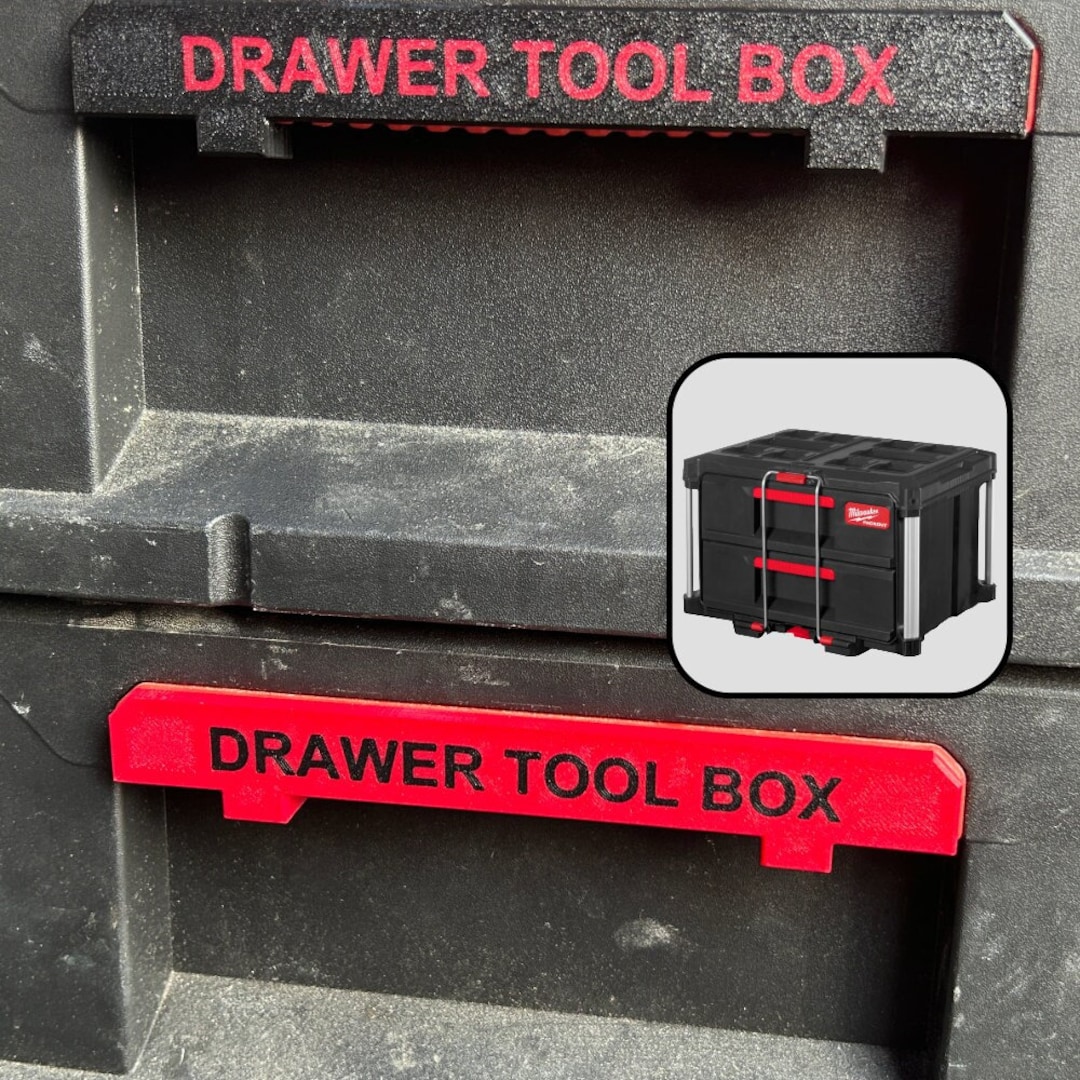 DRAWER Tool Box Custom Labels for Milwaukee Packout Personalise Text - Etsy