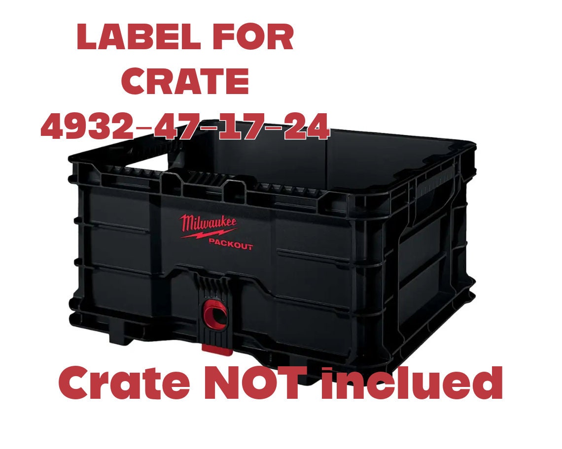 CRATE Custom Tray Labels for Milwaukee Packout Personalise Text - Etsy