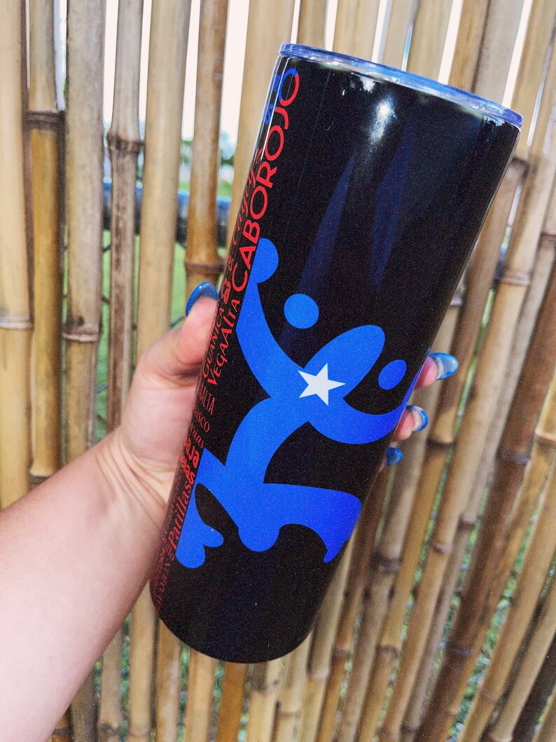 Boricua Tumbler, Puerto Rico Tumbler, Pueblos De Puerto Rico Tumbler ...
