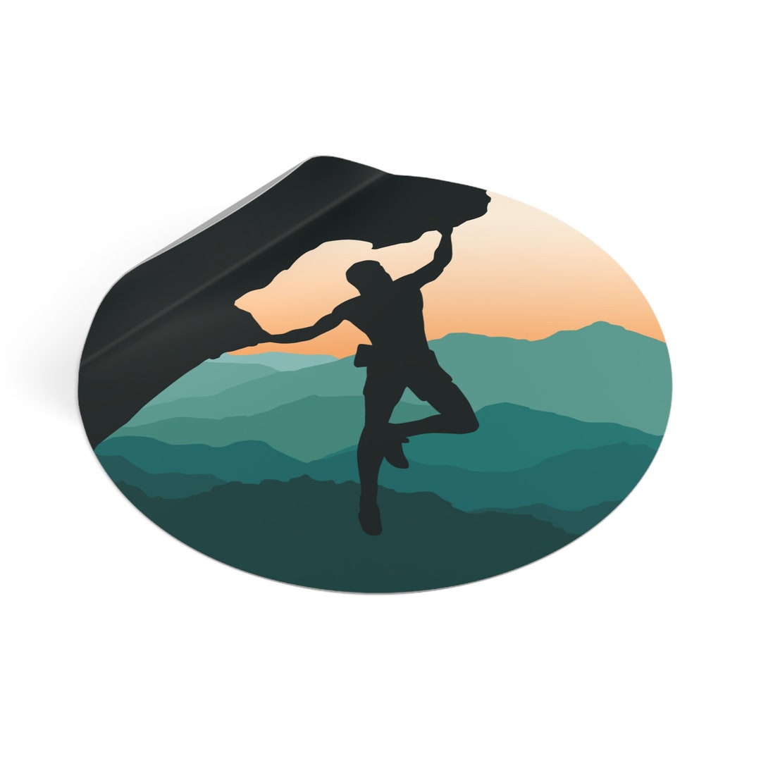 Rock Climber Sticker, Mountain Climbing Decal, Adventure Gift - Etsy