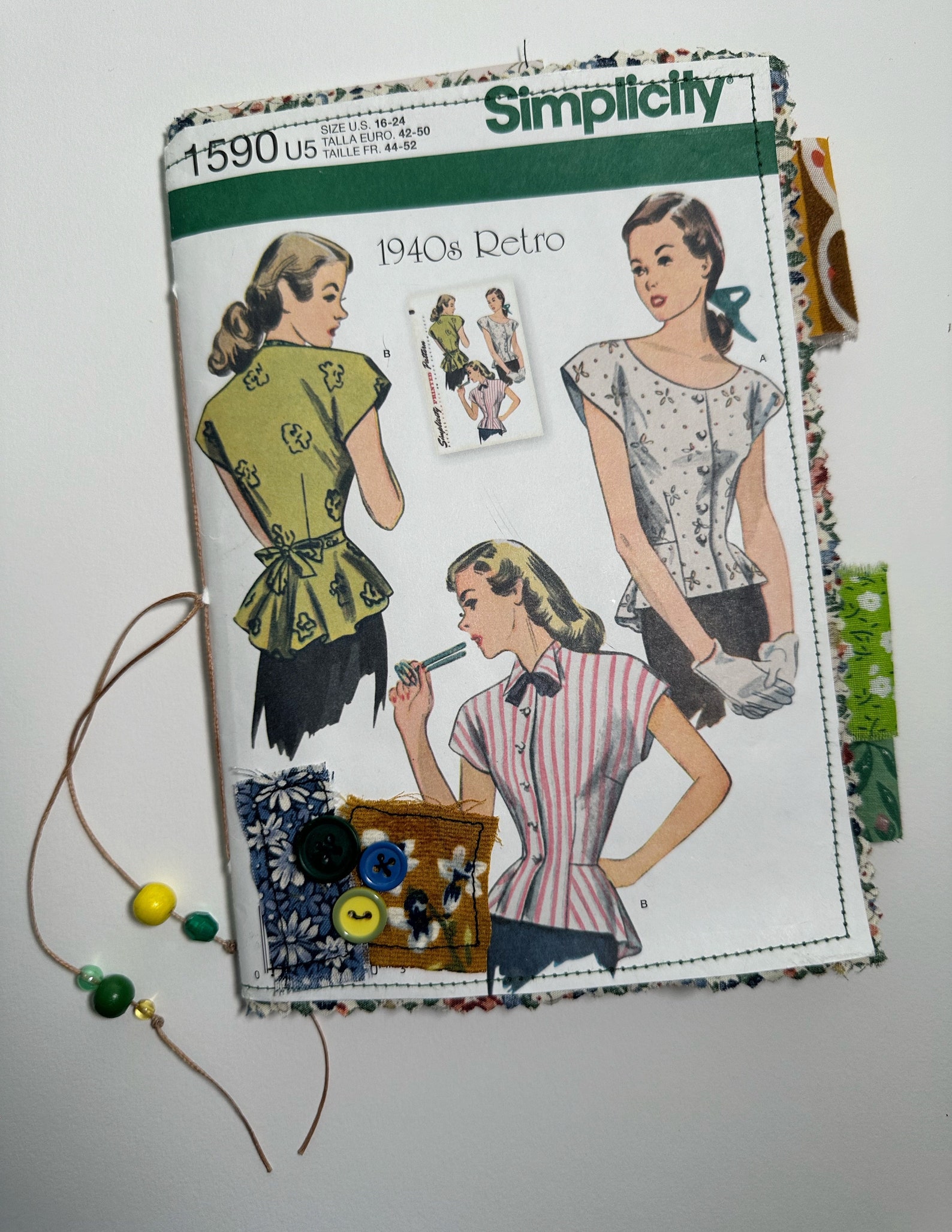 Sewing Pattern Journal | Soft Cover Journal | Vintage Sewing Pattern ...