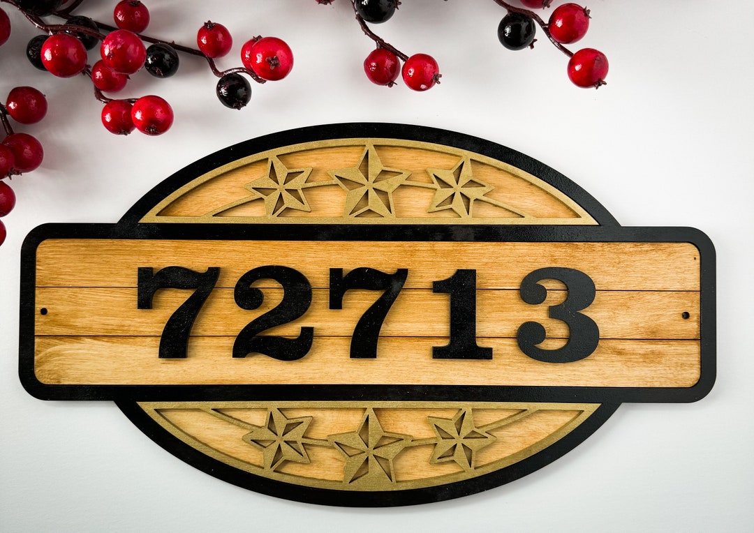 Custom Address Plaque – Handcrafted House Number Sign – Personalized ...
