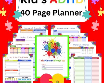 Adhd Checklist for Kids - Etsy