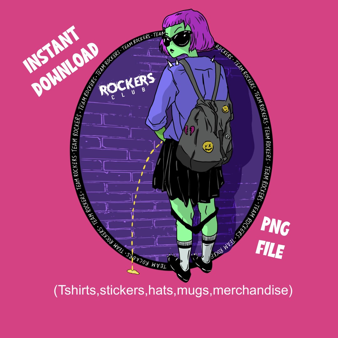 Rockers Team PNG, Instant Download, Rock T-shirts, Stickers, Mugs, DIY ...