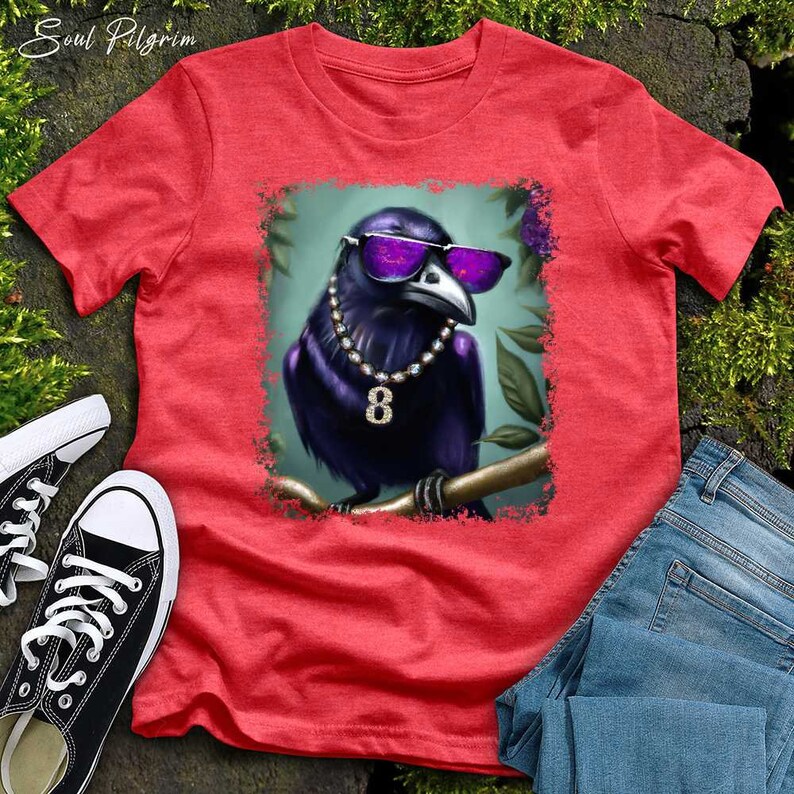 Purple Raven 08 Heathered Tee - Etsy