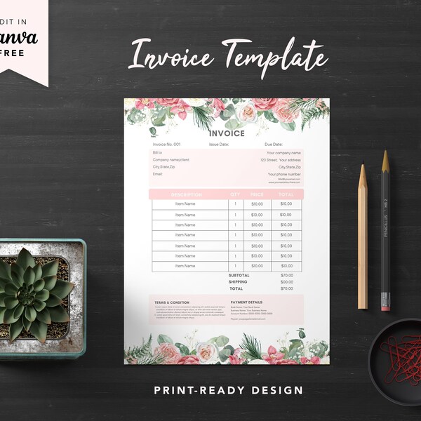 Free Blank Invoice - Etsy