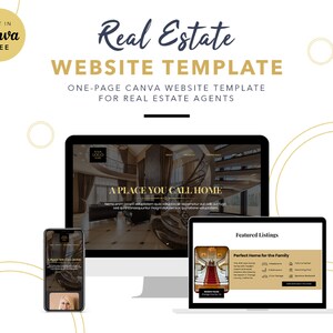 Luxury Real Estate Urban Black Gold Website Template Real Estate ...