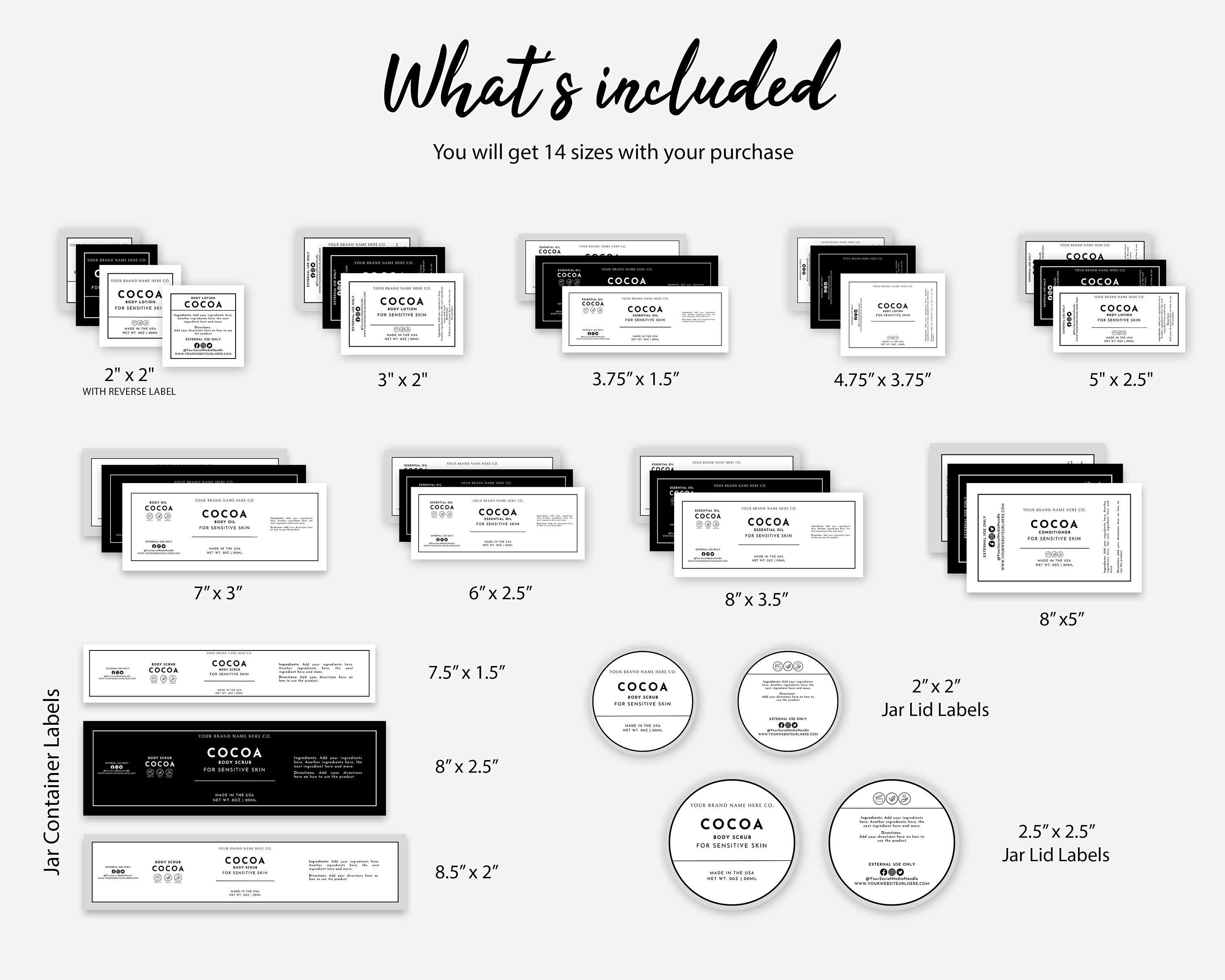 Complete Luxury Skincare Label KIT Beauty Product Label Editable and ...