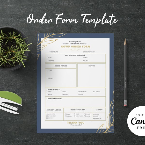 Custom Dress Order Form - Etsy