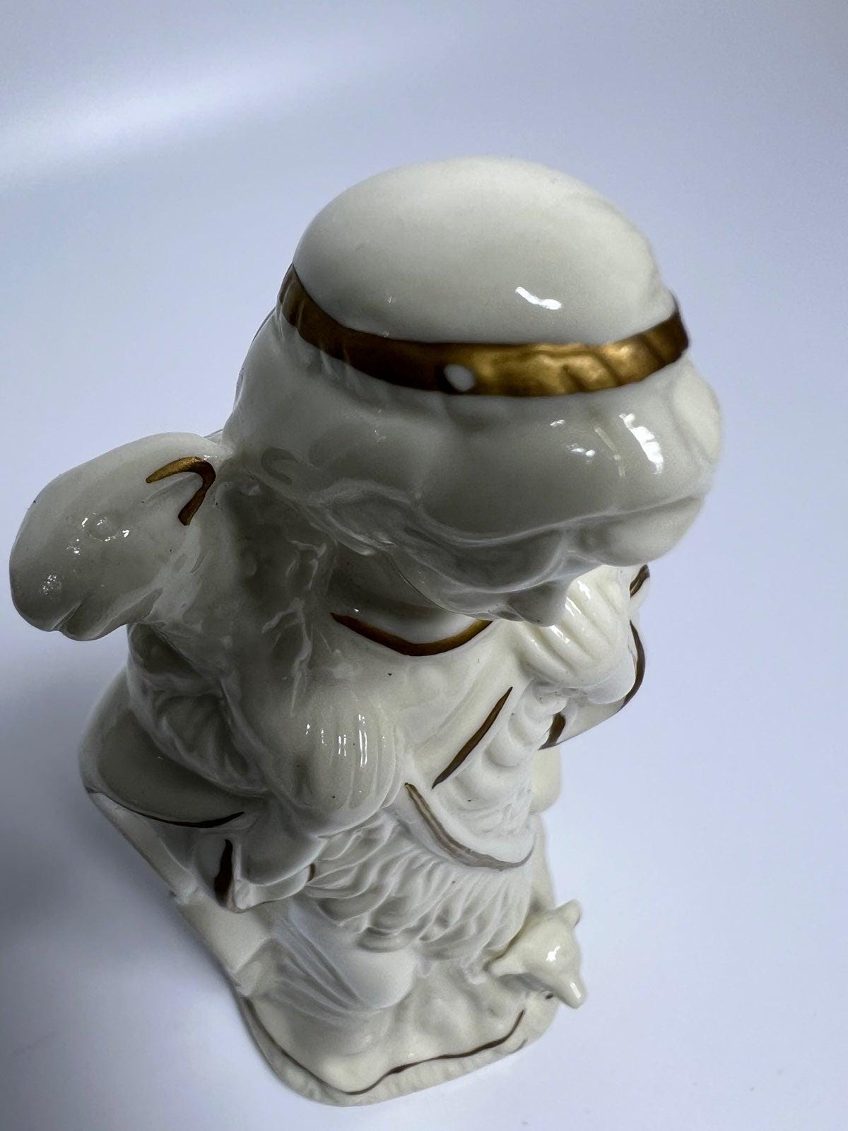 Joseph With Lamb Statue White & Gold Replacement Nativity - Etsy