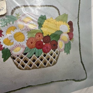 NEW Hiawatha Creative Crewel Kit Flower Basket Erica Wilson RARE 1968 ...