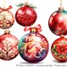 Watercolor Christmas Ornaments Clipart Set: 20 PNG & PDF Files - Etsy
