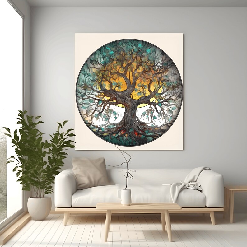 Watercolor Stained Glass Tree of Life Clipart Set of 20 Files With ...