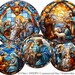 Watercolor Stained Glass Nativity Clipart Set (PNG + PDF) - Etsy