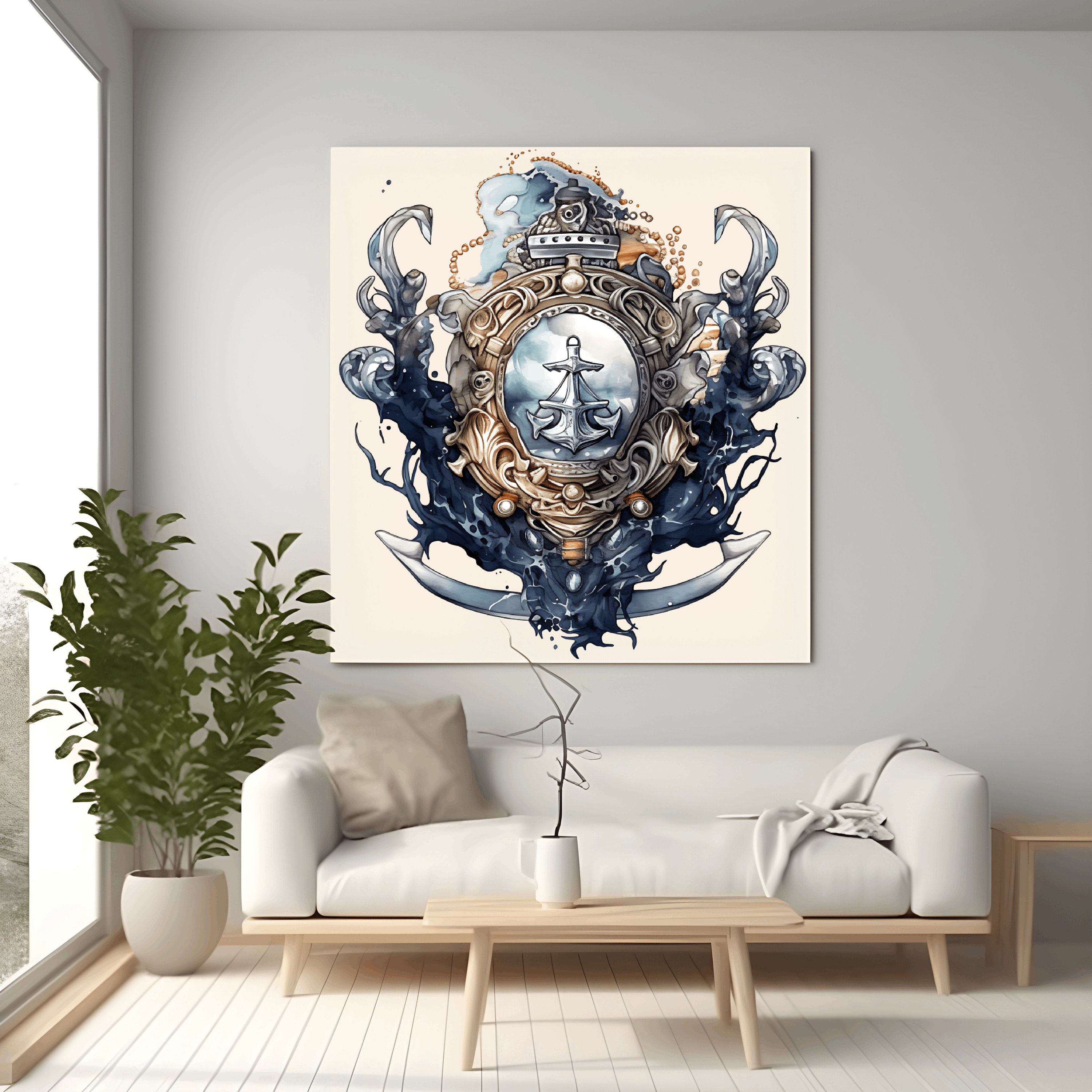 Watercolor Nautical Aesthetics Clipart Set of 20 Files With Instant ...