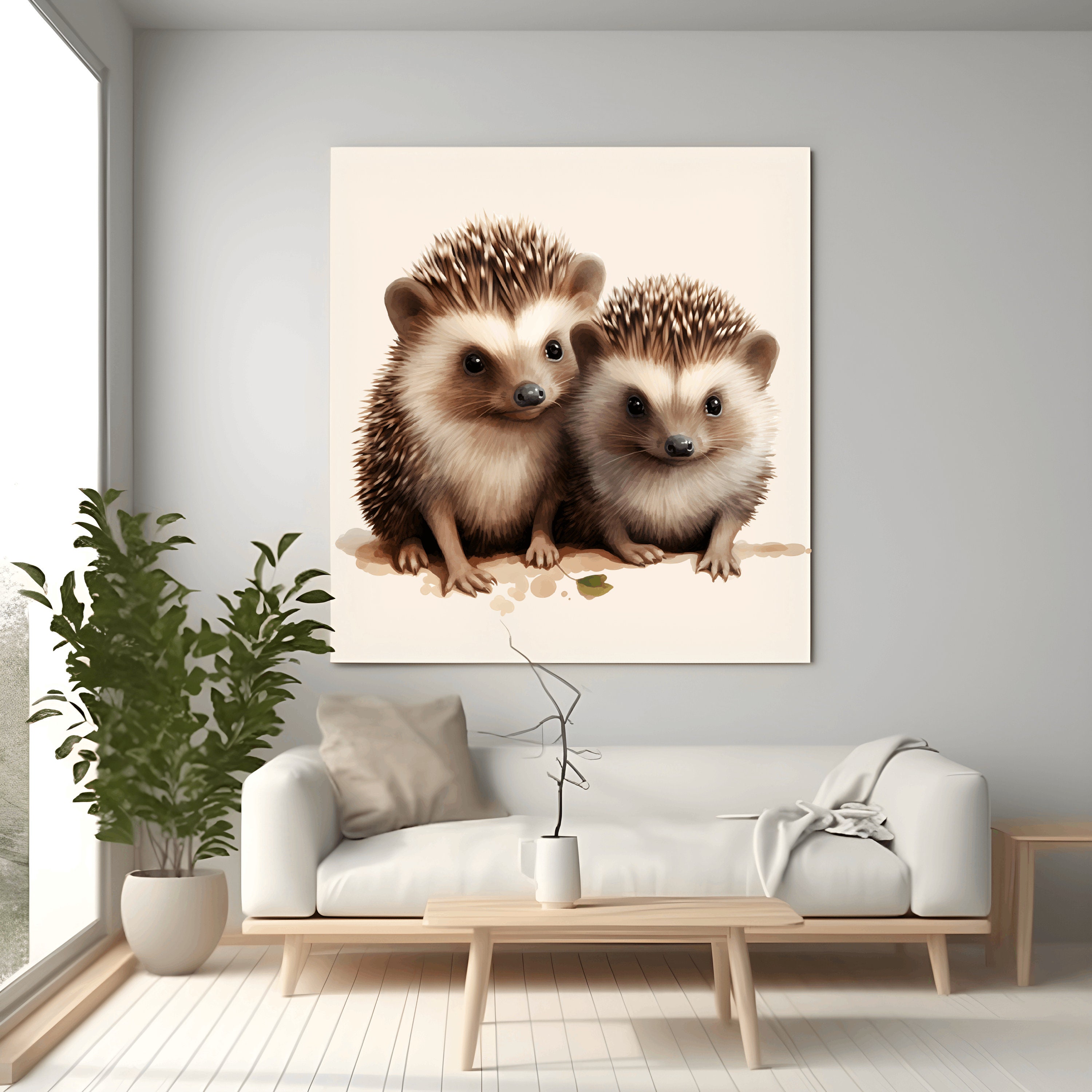 Watercolor Hedgehogs Clipart Set of 20 Files With Instant Download ...