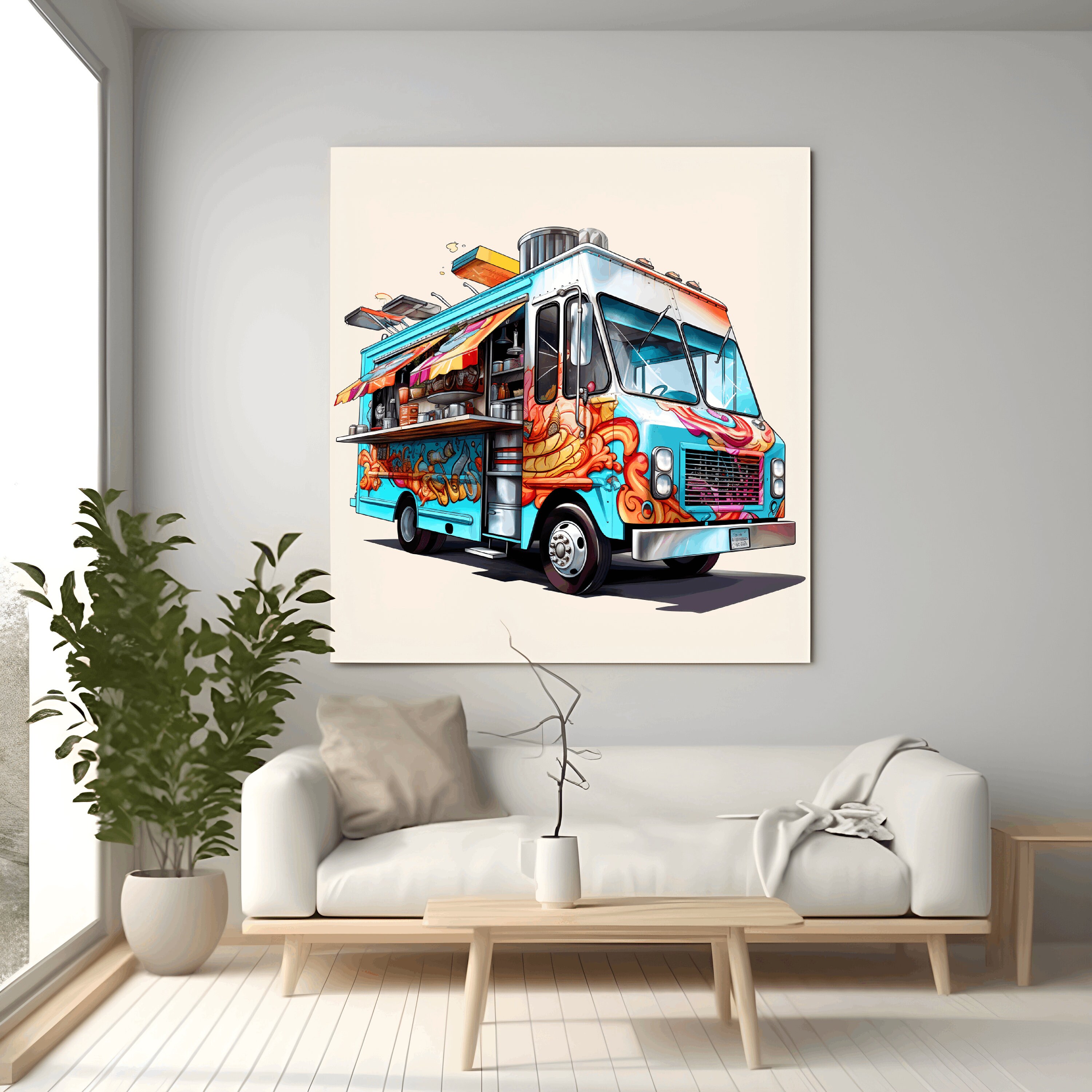 Watercolor Food Trucks Clipart Set: Commercial Use (PNG + PDF) - Etsy