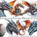Watercolor Fantasy Dragon Clipart Set of 20 Files With Instant Download ...