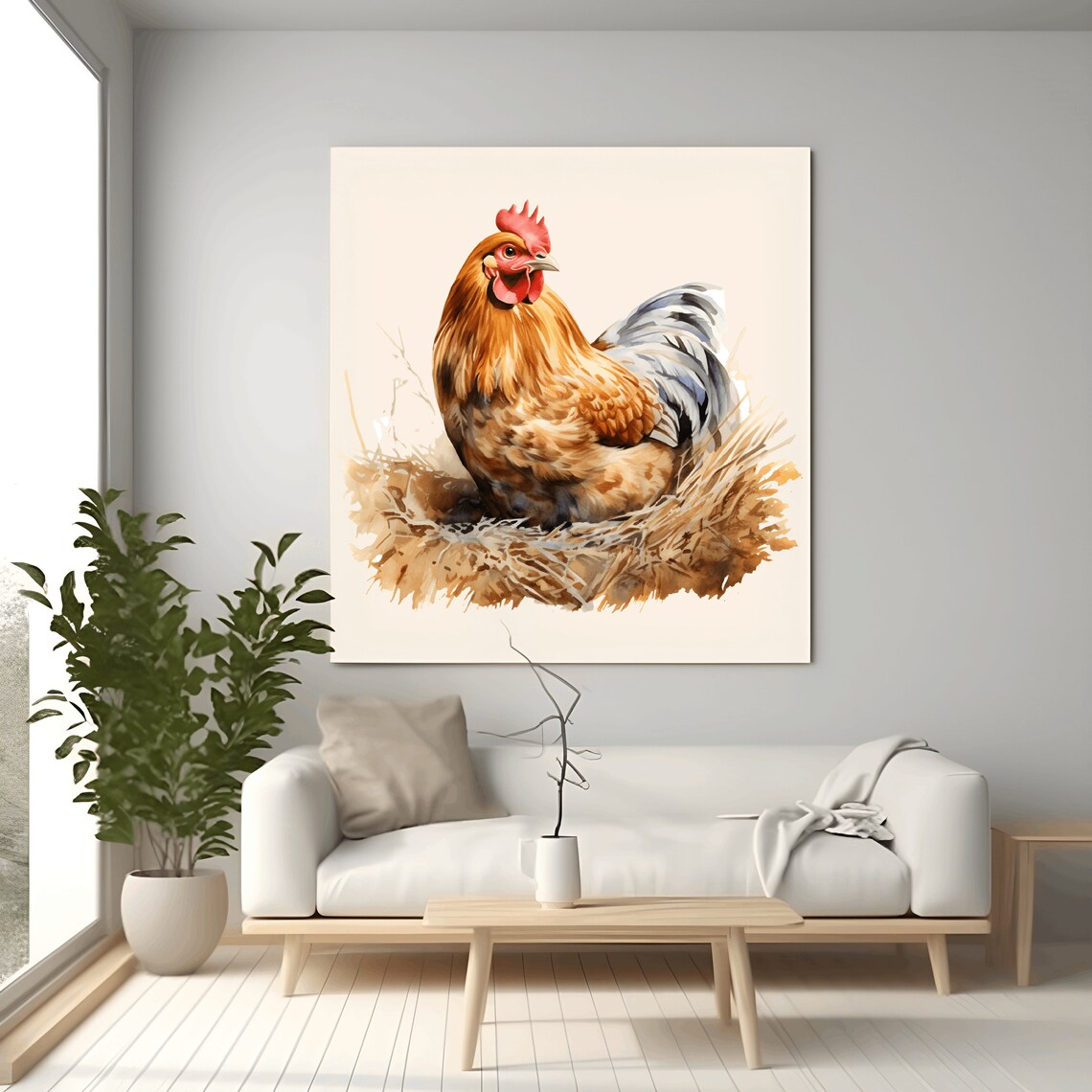 Watercolor Chickens Clipart Set of 20 Files With Instant Download ...