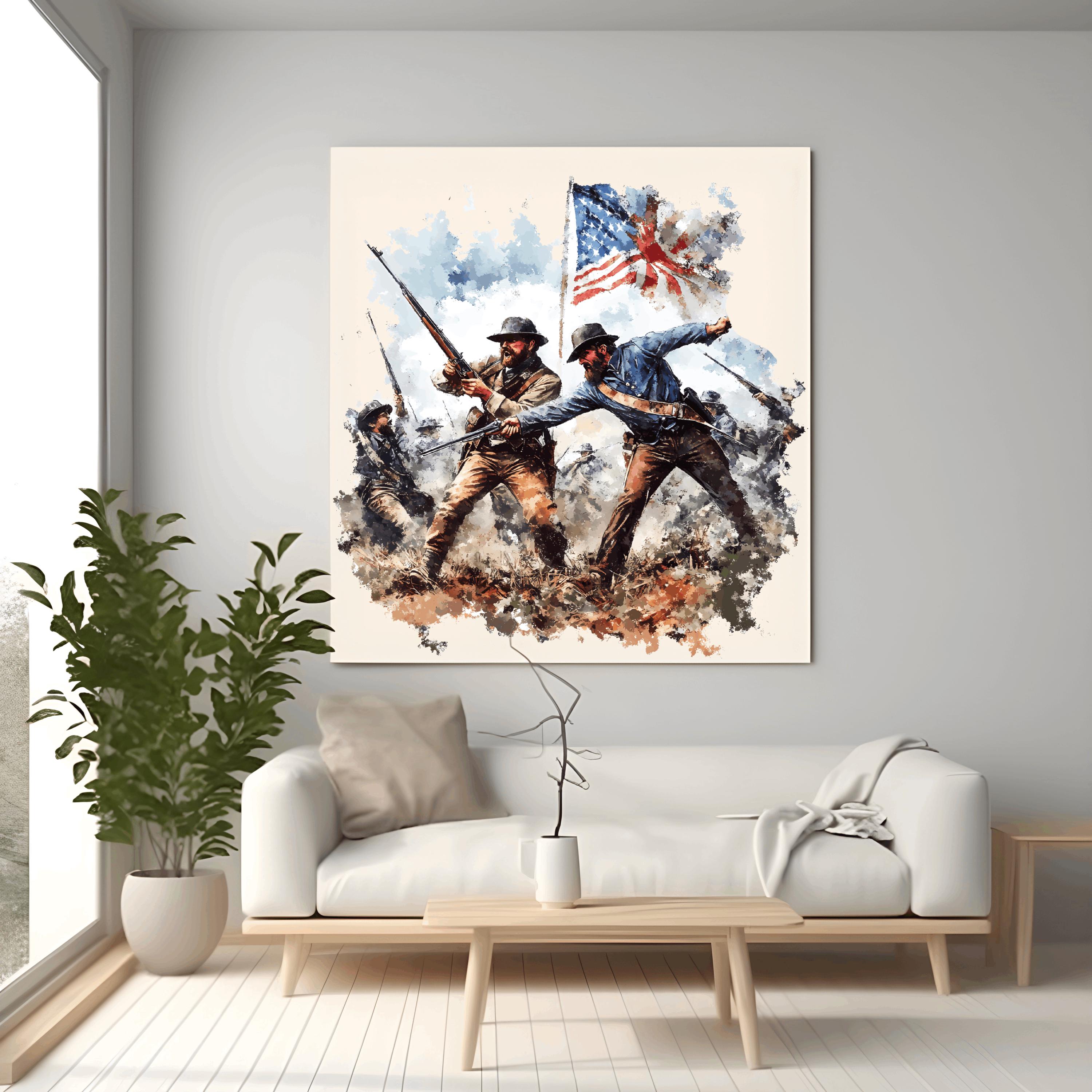 Watercolor Civil War Clipart Set, Patriotic Illustrations (PNG + PDF ...