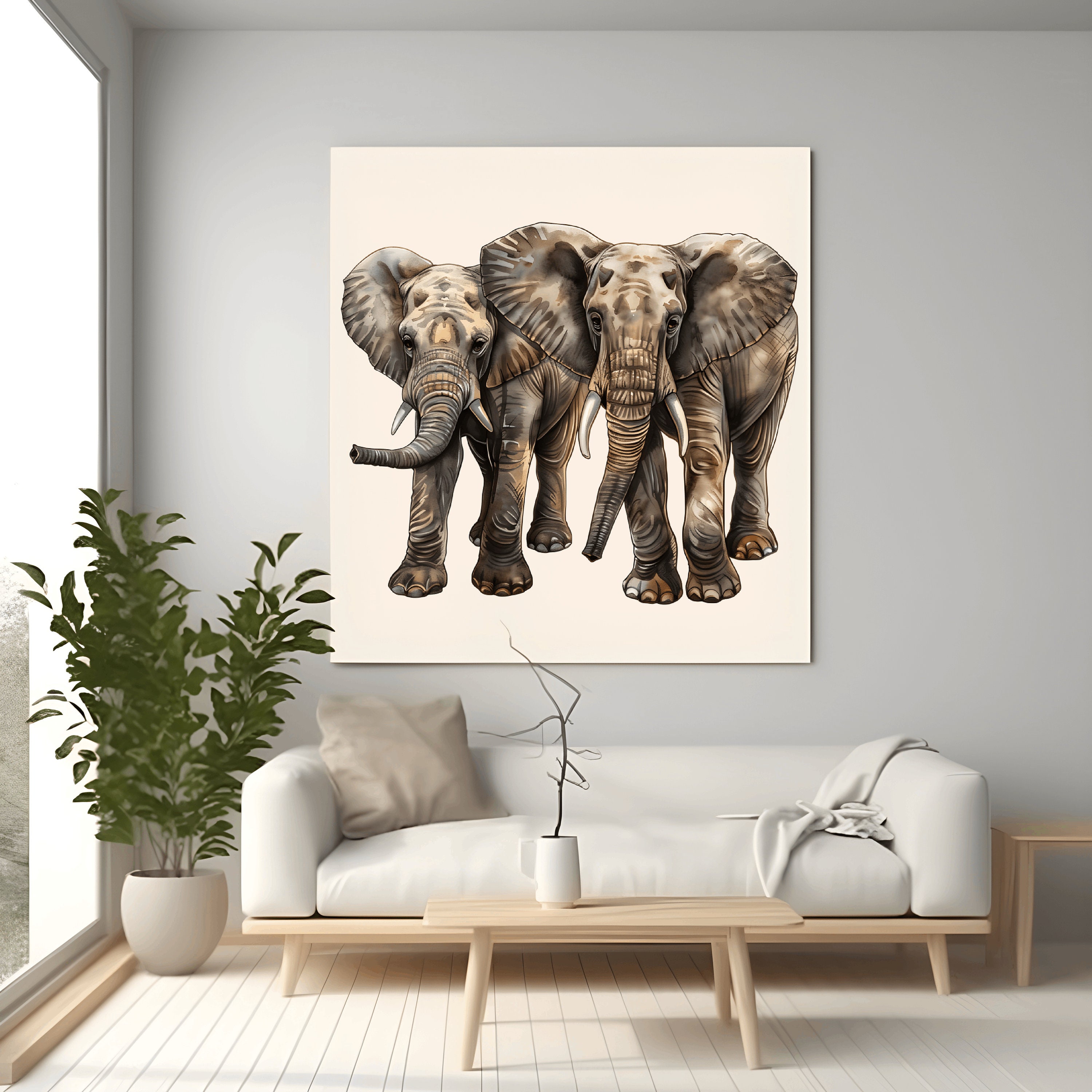 Watercolor Elephant Clipart Set of 20 Files With Instant Download ...