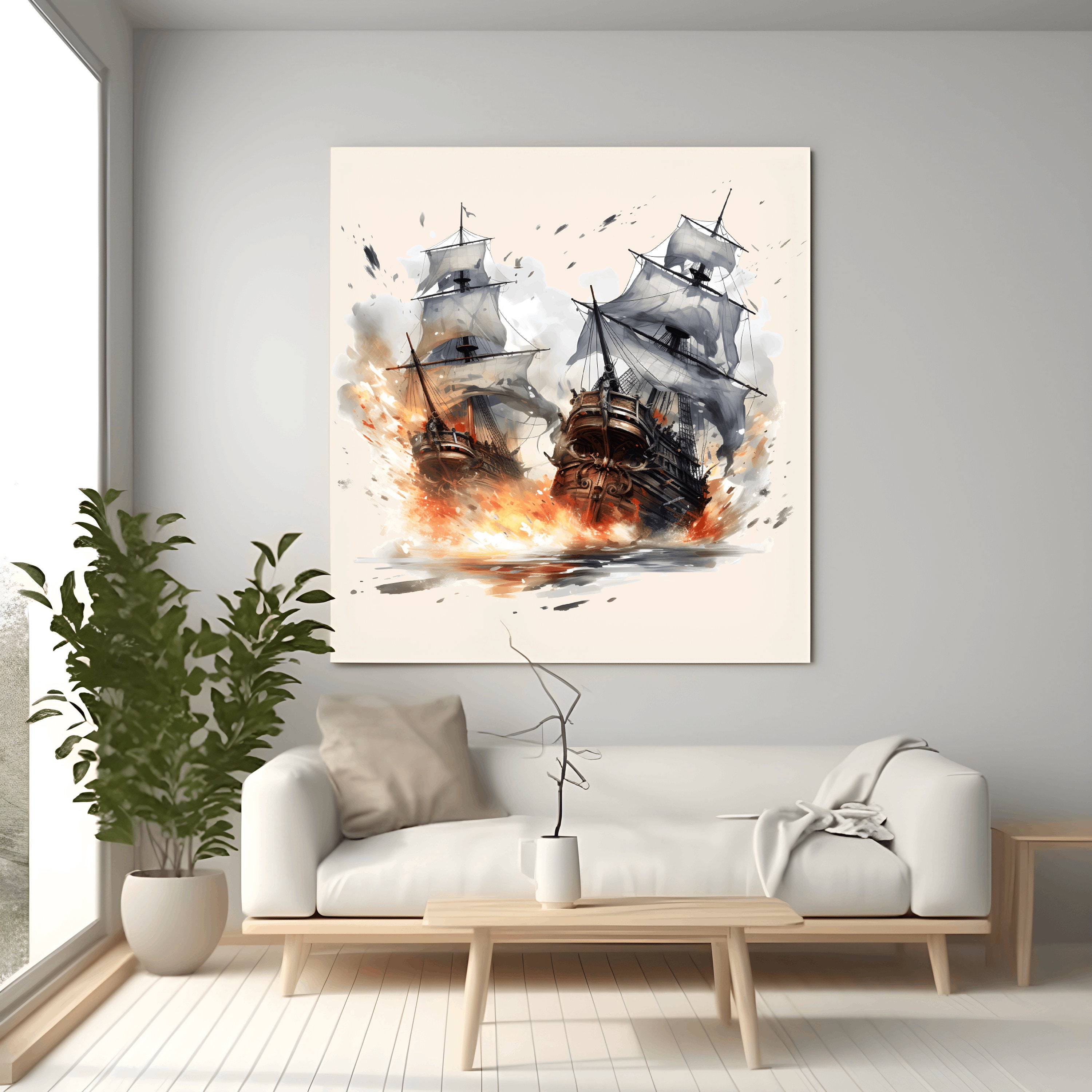 Watercolor Pirate Ships Clipart Set of 20 Files With Instant Download ...