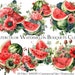 Watercolor Watermelon Bouquet Clipart: 20 PNG & PDF Files - Etsy