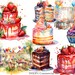 Watercolor Birthday Party Clipart Set of 20 Files With Instant Download ...