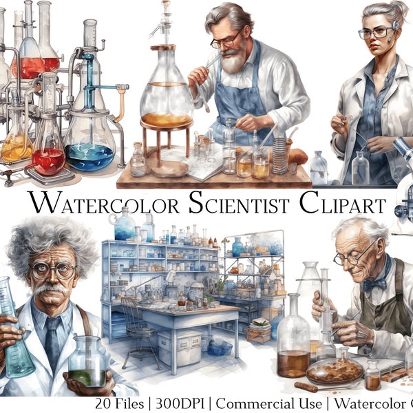 Mad Scientist Clipart - Etsy