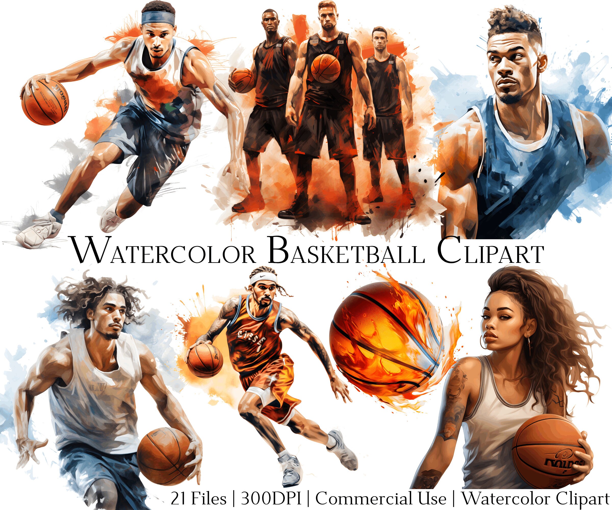 Watercolor Sports Bundle Clipart Set of 121 Files With Instant Download ...