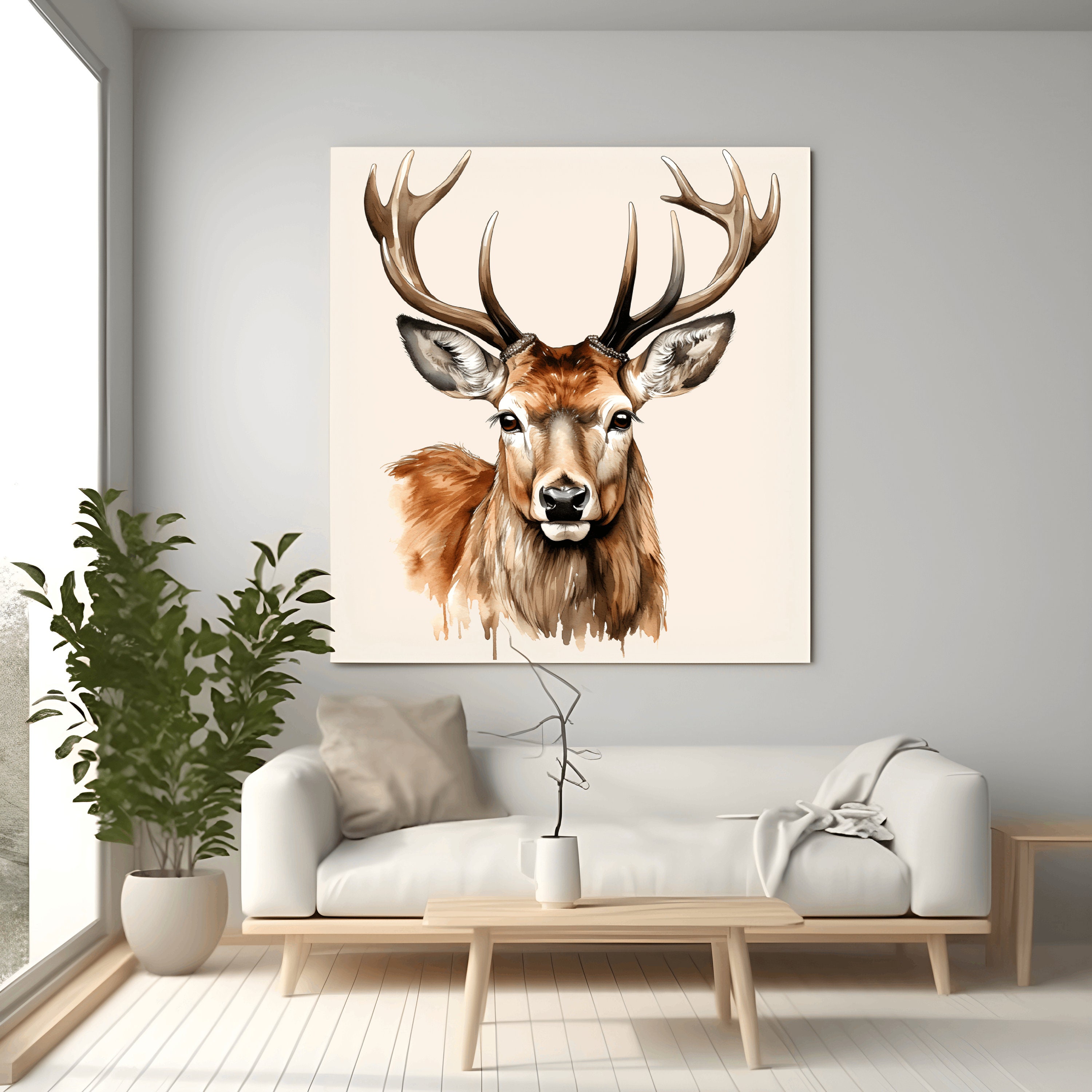 Watercolor Deer Clipart Set of 20 Files With Instant Download ...