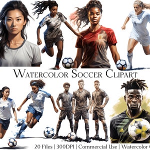 Watercolor Sports Bundle Clipart Set of 121 Files With Instant Download ...