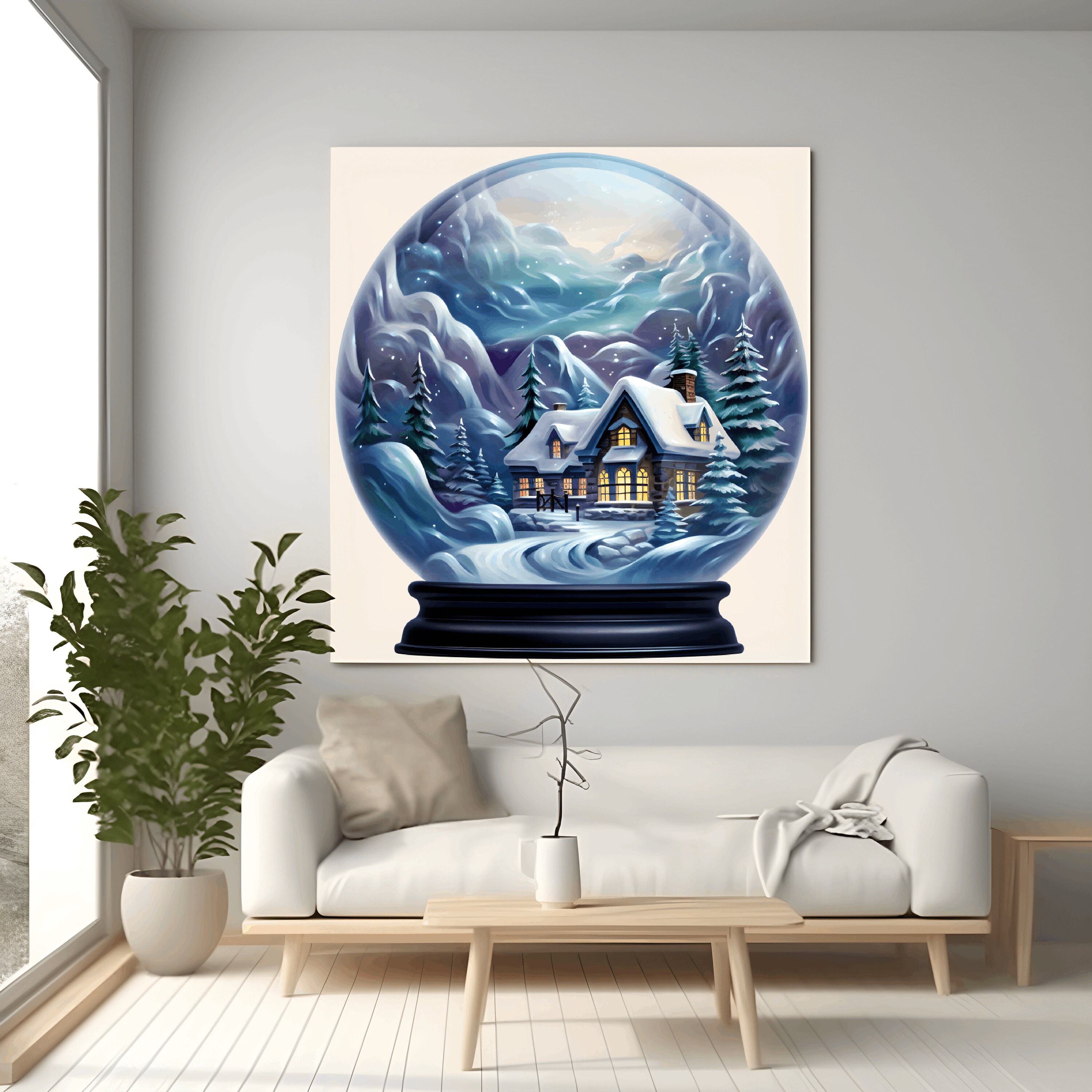 Watercolor Christmas Snowglobes Clipart: Winter Holiday Scenes (PNG ...
