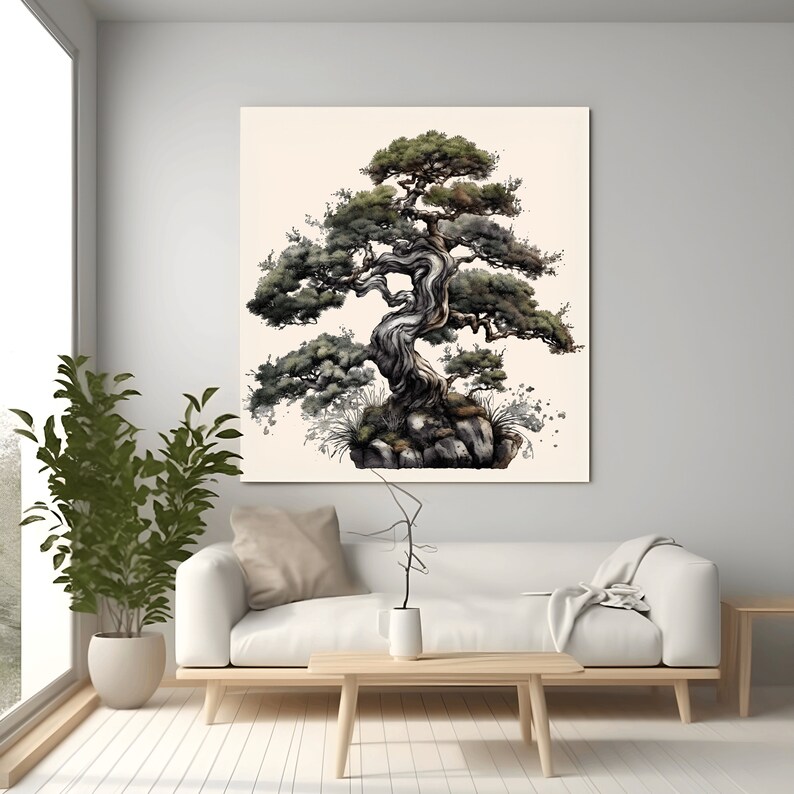 Watercolor Bonsai Tree Clipart Set of 20 Files With Instant Download ...