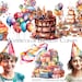 Watercolor Birthday Party Clipart Set of 20 Files With Instant Download ...