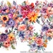 Watercolor Flower Bouquet Clipart Set of 20 Files With Instant Download ...