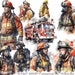 Watercolor Firefighter Clipart Set of 20 Files With Instant Download ...