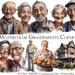 Watercolor Grandparents Clipart Set: Family Love, DIY Crafts (PNG + PDF ...