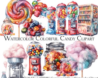 Candy Digital Art Set Clipart Commercial Use Clip Art INSTANT DOWNLOAD ...