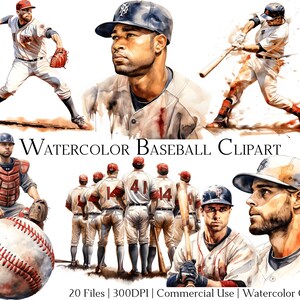 Watercolor Sports Bundle Clipart Set of 121 Files With Instant Download ...