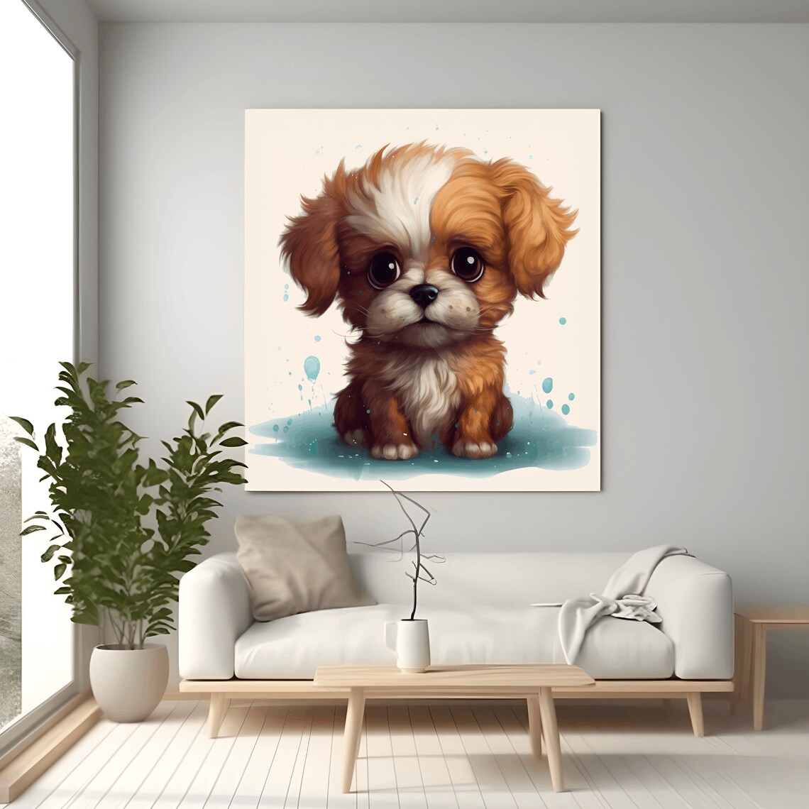 Watercolor Cute Chibi Dogs Clipart Set of 20 Files With - Etsy