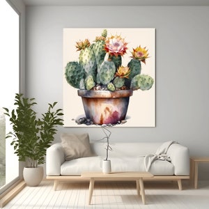 Watercolor Potted Cactus Plants Clipart Set of 20 Files With Instant ...